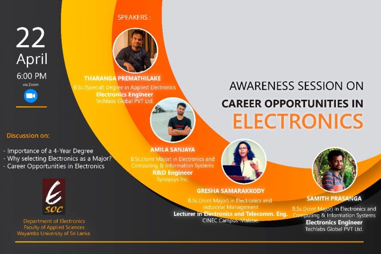 Webinar on Awareness session on career opportunities in Electronics ...