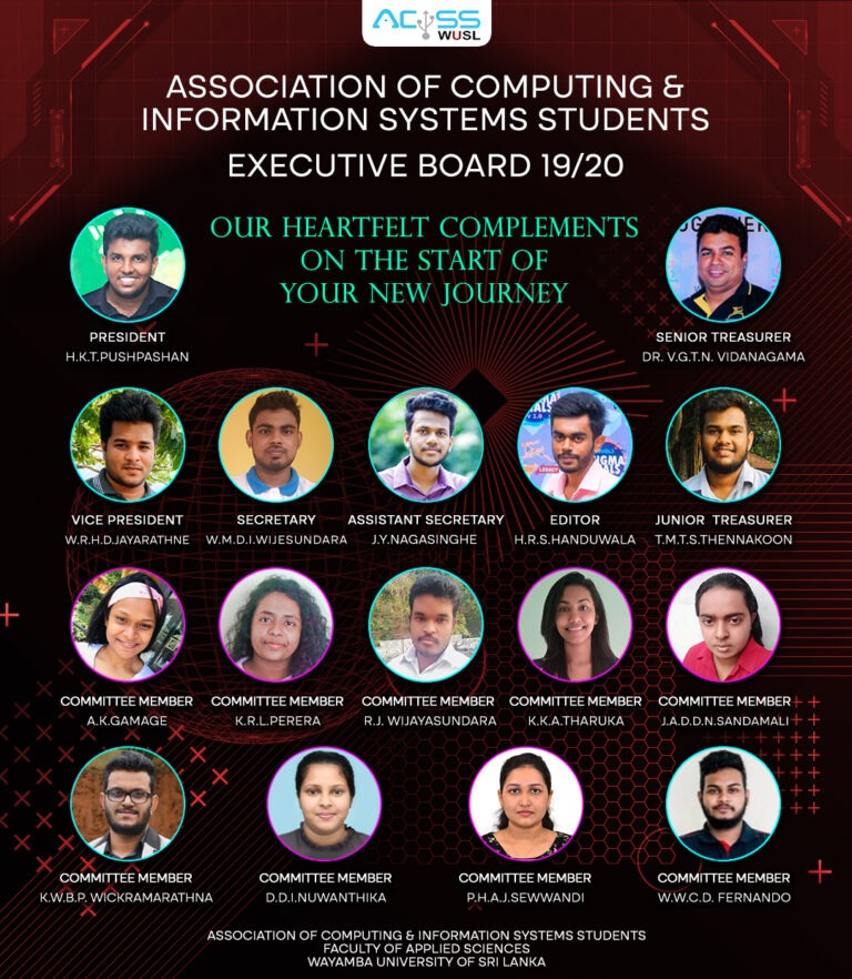 Congratulations for Newly Appointed Executive Committee of ACISS-2019/ ...