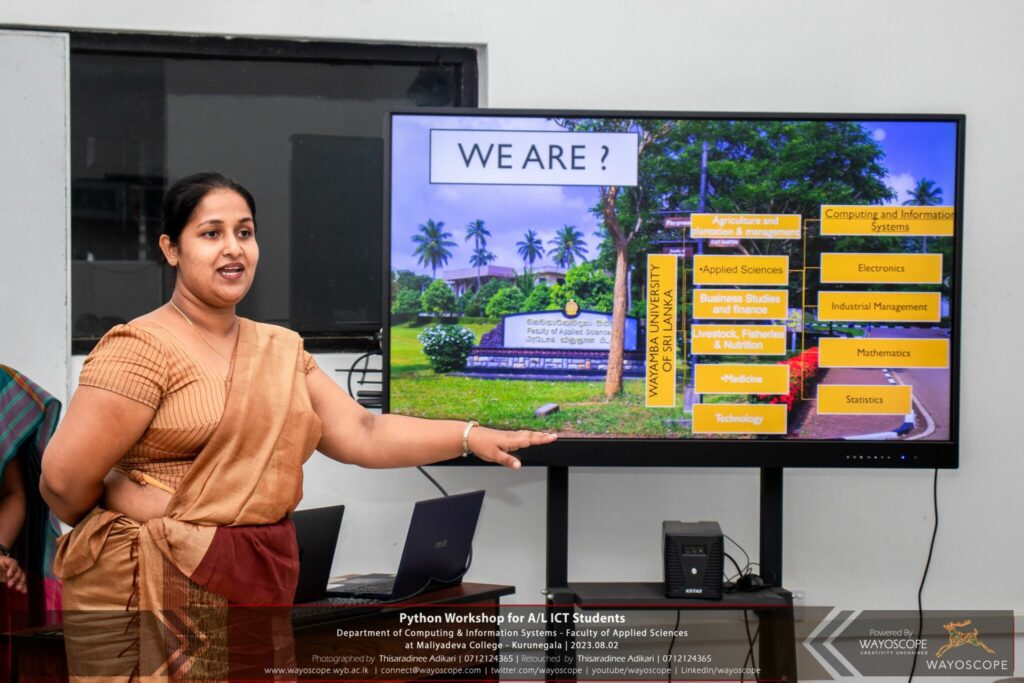 Python Workshop for A/L ICT Students – Faculty of Applied Sciences